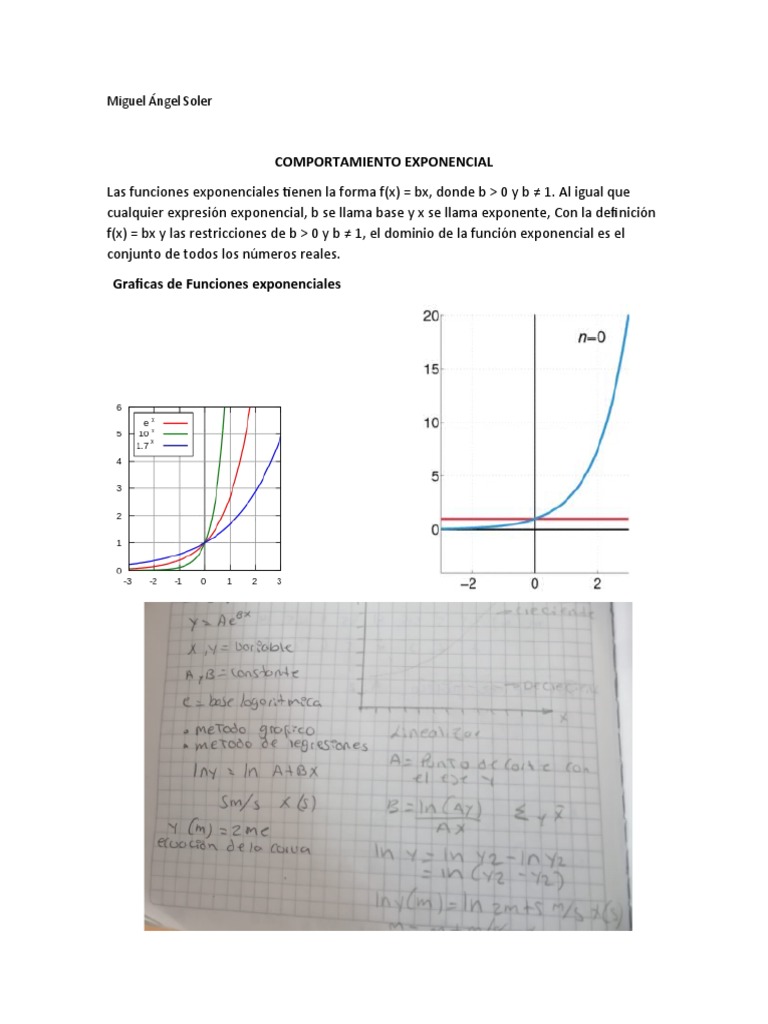 Comportamiento Exponencial Lab | PDF