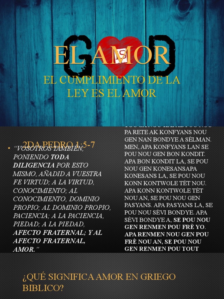 Amor Fraternal y su Significado | PDF | Amor | Concepciones de dios