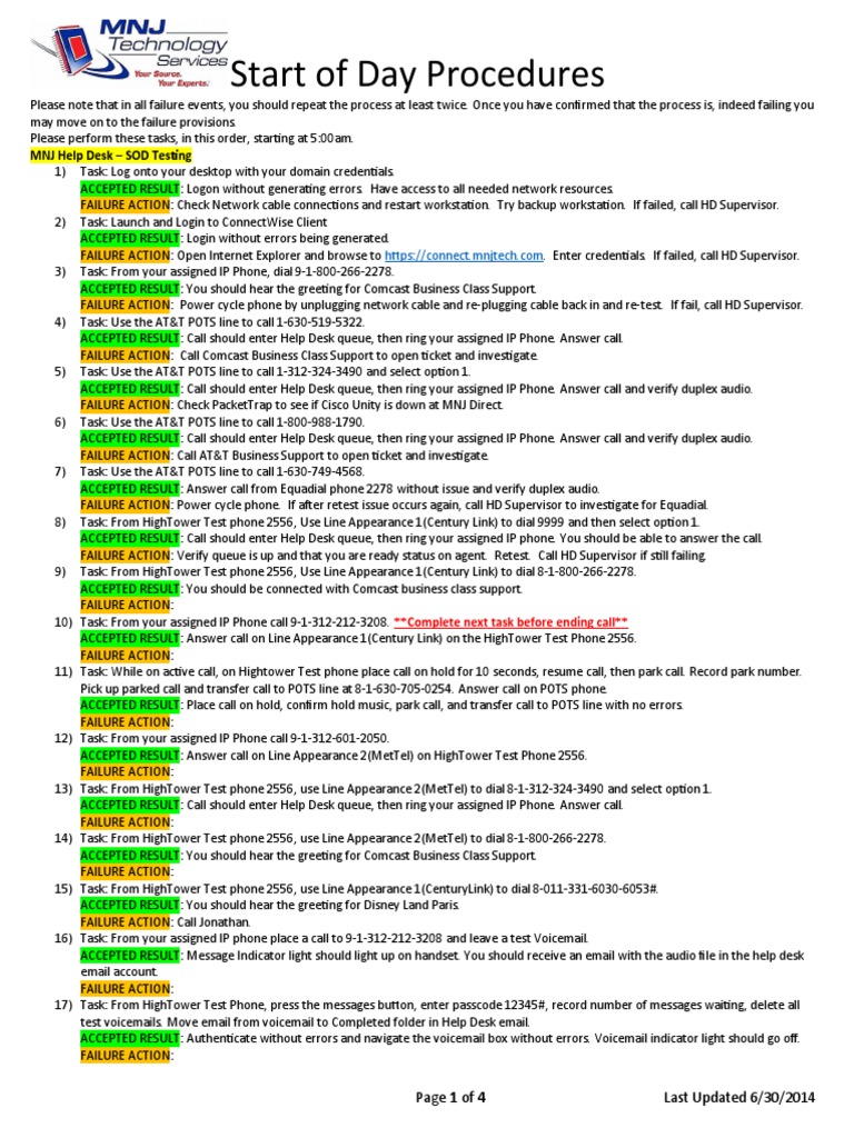Start of Day Procedures (Anonymous) | PDF | Login | Microsoft Outlook
