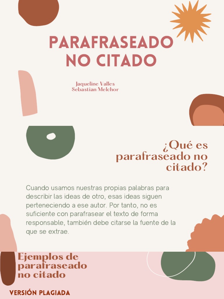 Importancia de Citar al Parafrasear | PDF | Ciencia y matemáticas