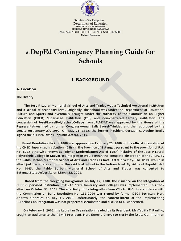 Deped Contingency Typhoon 2020 | PDF | Hazards