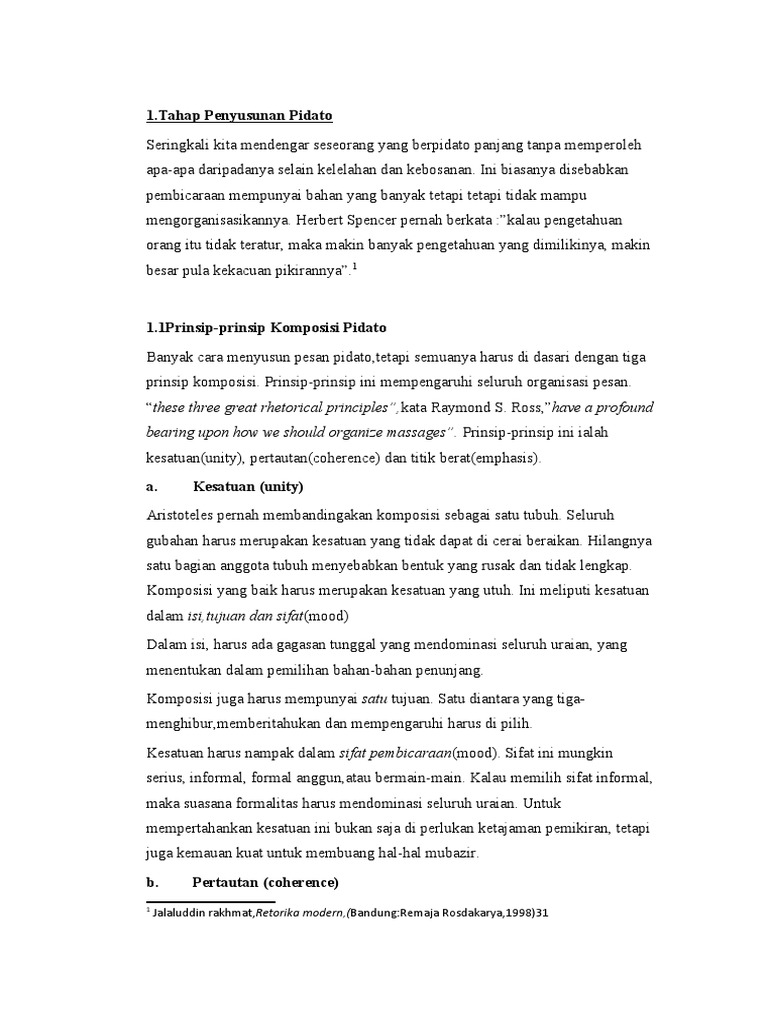 Tahap Penyusunan Pidato | PDF