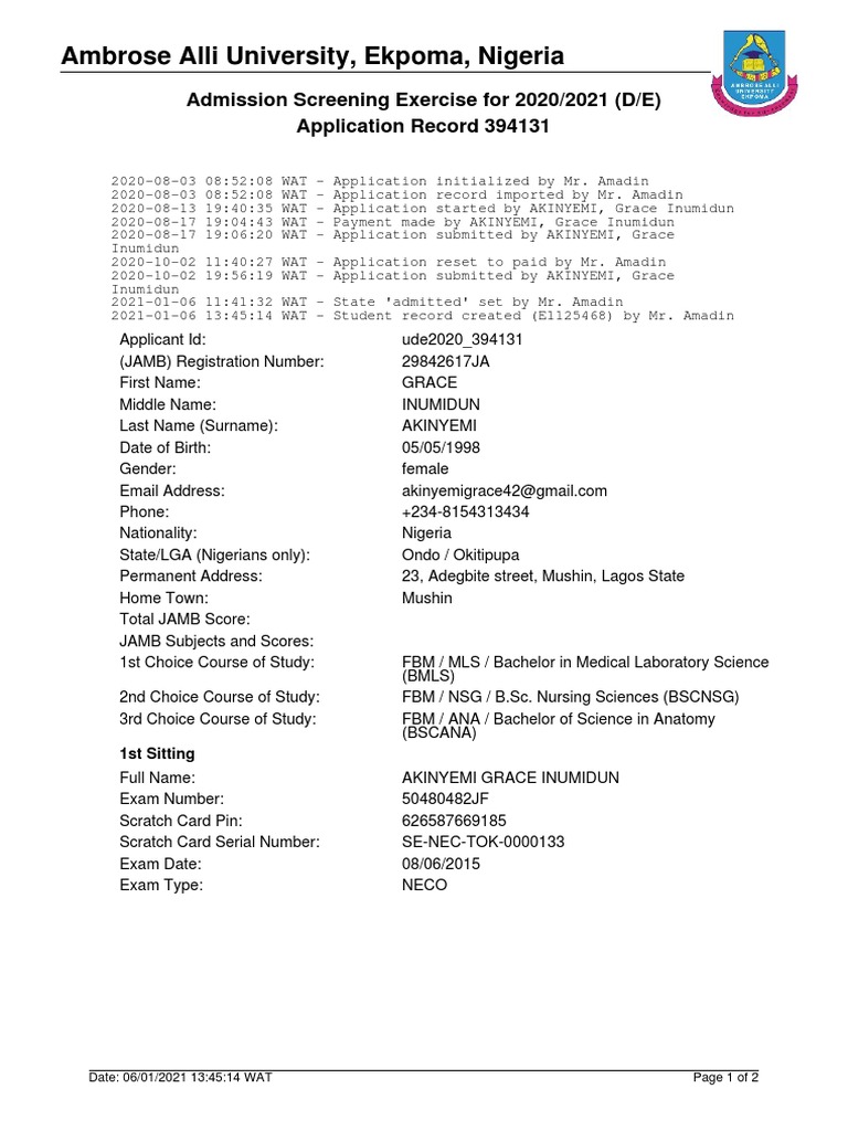 Application Slip Pdf Test Assessment Academic Degree