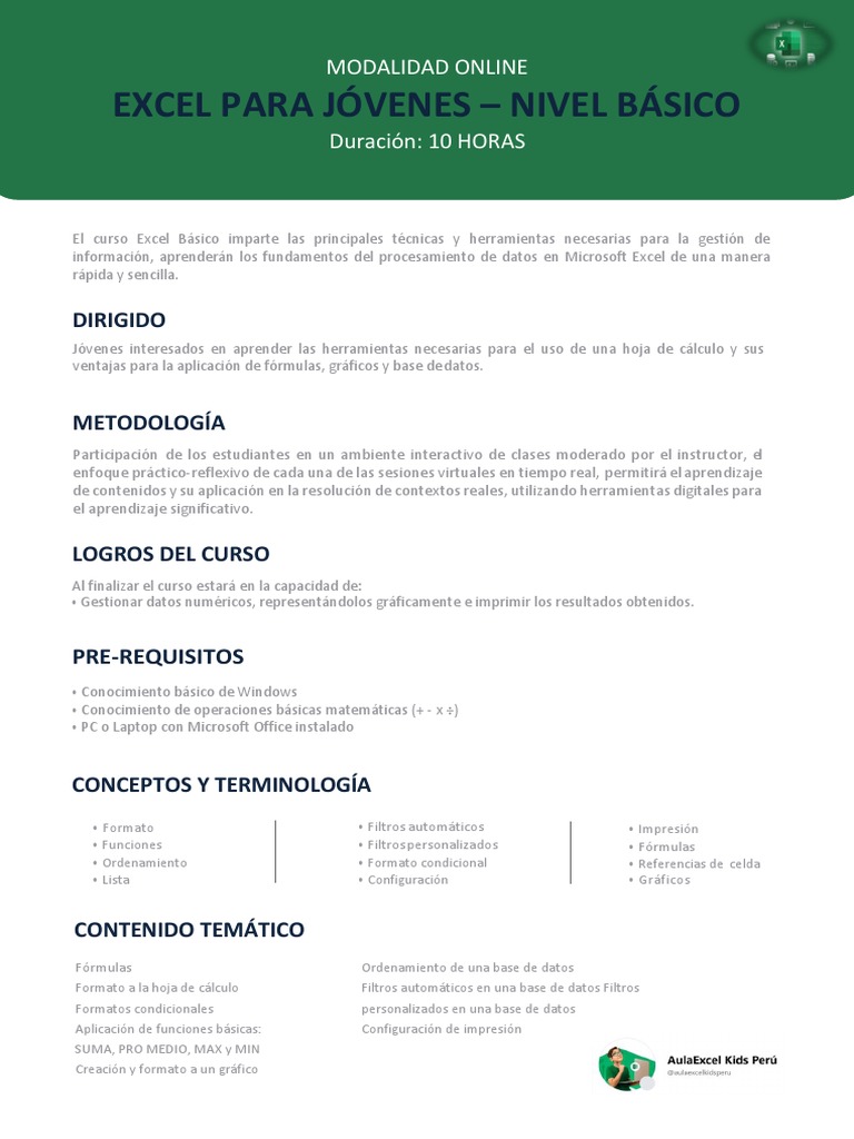 Presentación Excel 2019 Basico | PDF