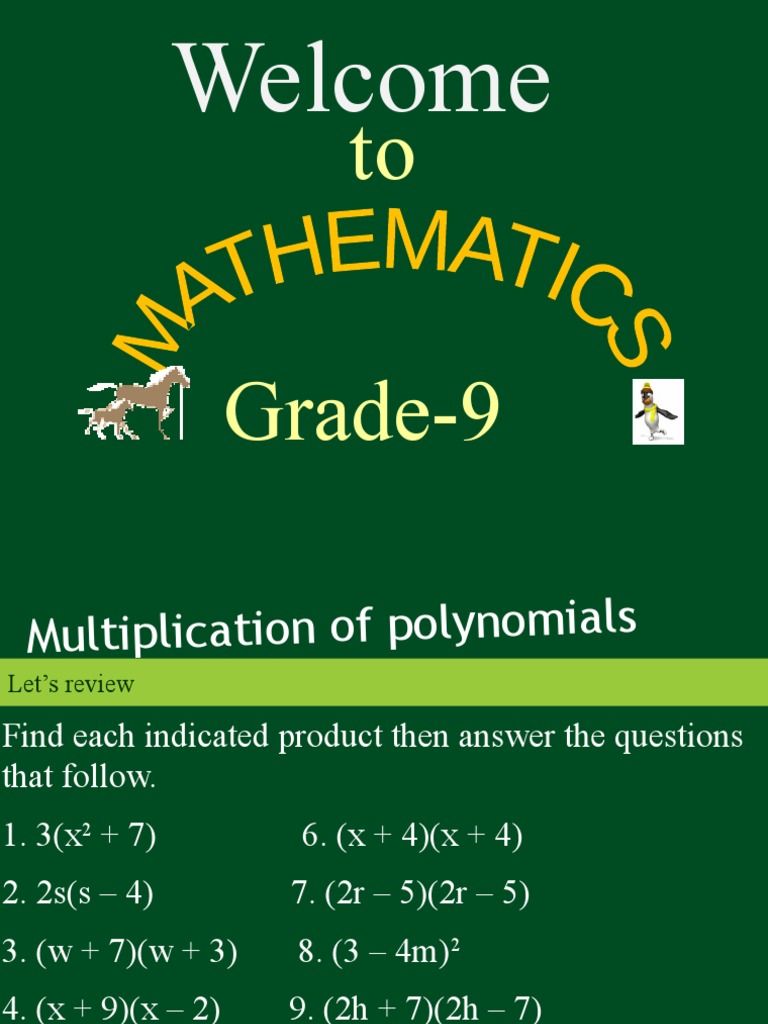Grade 9 Quadratic Equations Review | PDF | Quadratic Equation | Equations
