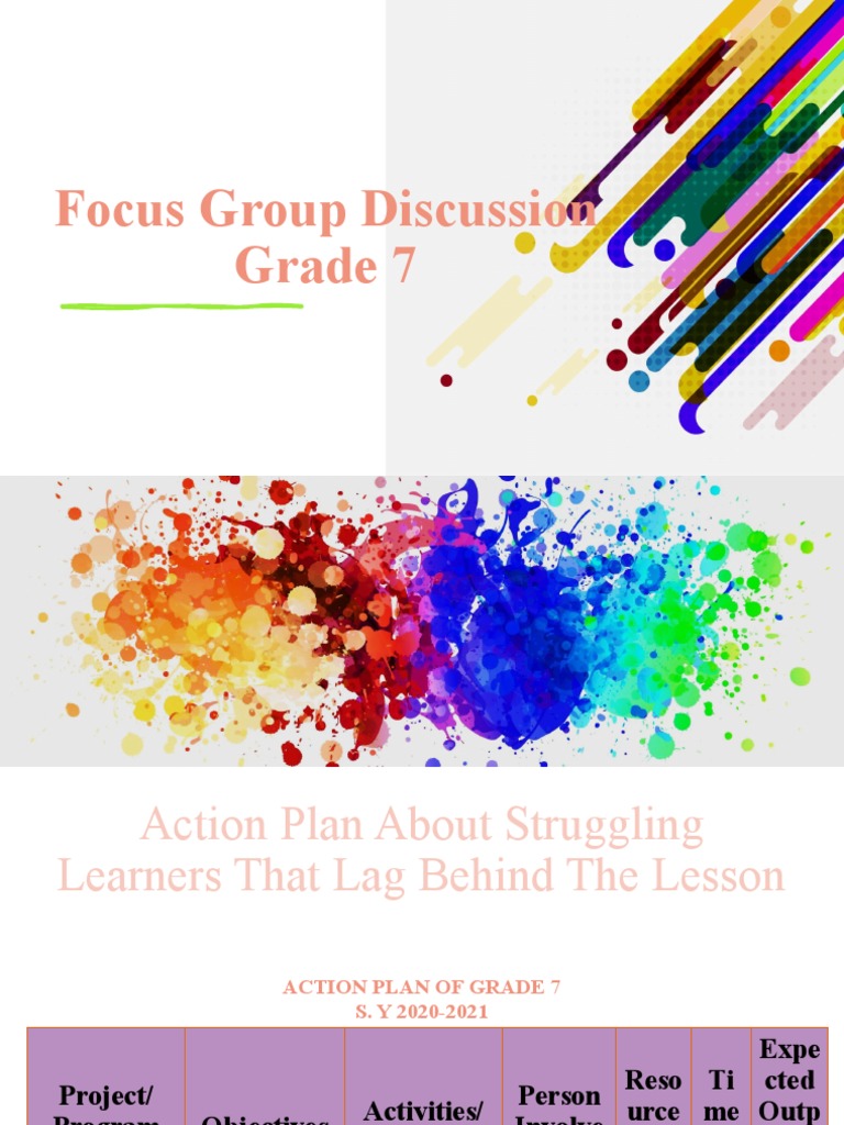Focus Group Discussion Grade 7 | PDF | Educational Psychology | Applied ...