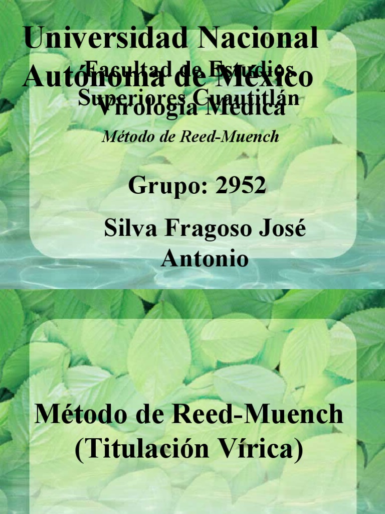 Método de Reed-Muench en Virología | PDF