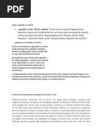 Ra 10533 | PDF | Curriculum | Learning