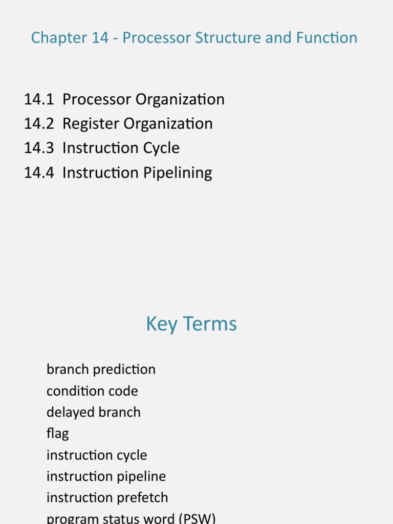 Chapter 14 - Processor Structure and Function | PDF | Parallel Computing | Central Processing Unit