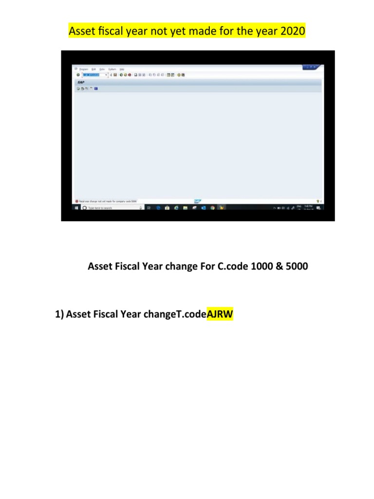 Asset Fiscal Year Change - AJRW | PDF | Finance & Money Management