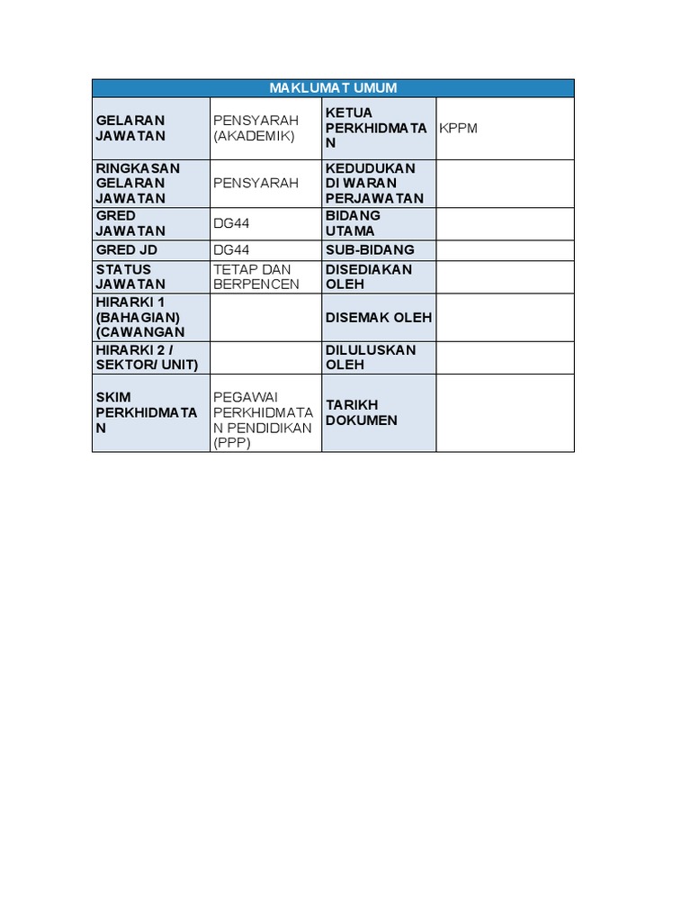 8 JD Pensyarah Akademik DG44 | PDF
