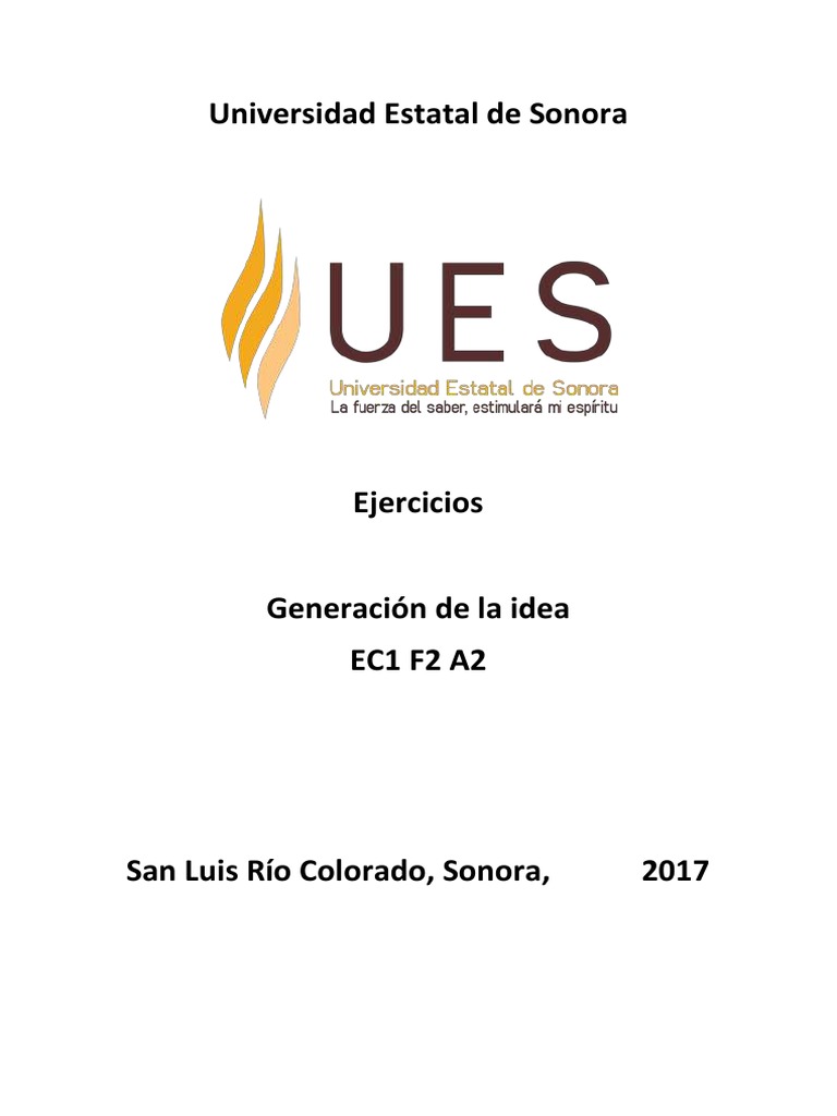EC1 F2 A2 Formato para La Generacion de Idea | PDF | Iniciativa empresarial | Los consumidores