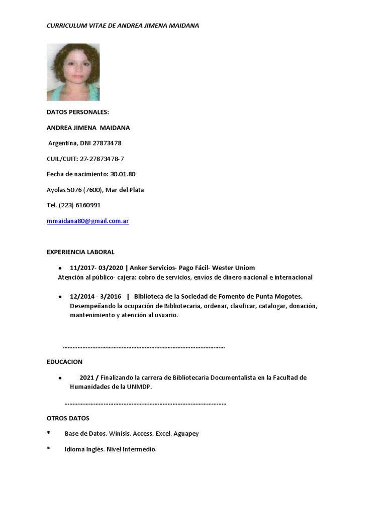 CV Andrea | PDF