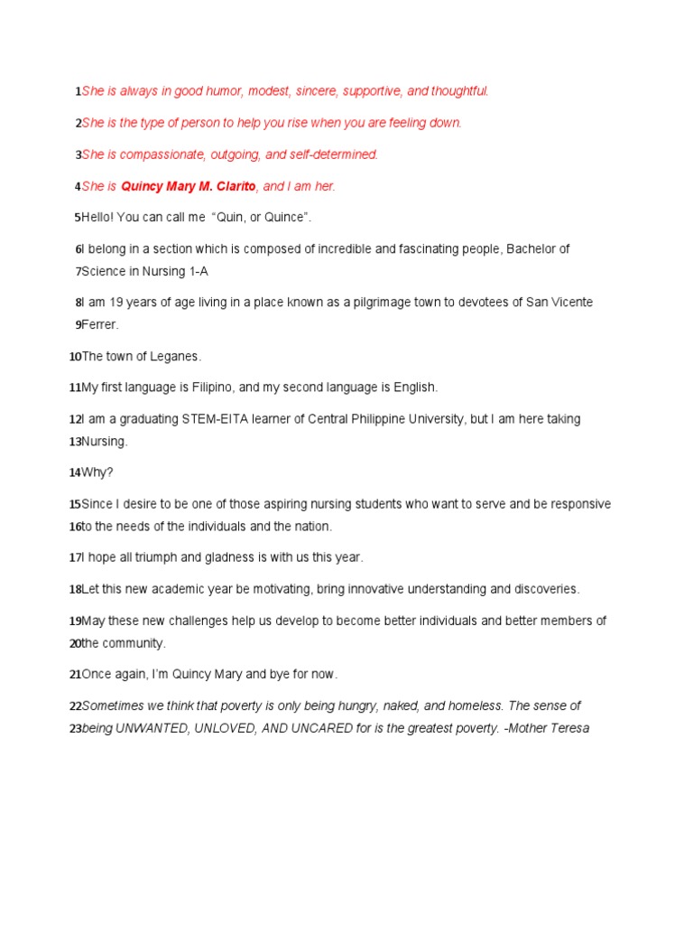 Self-Intro Script | PDF