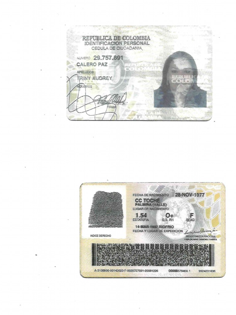 Fotocopia Documento C.C. 29757691 | PDF