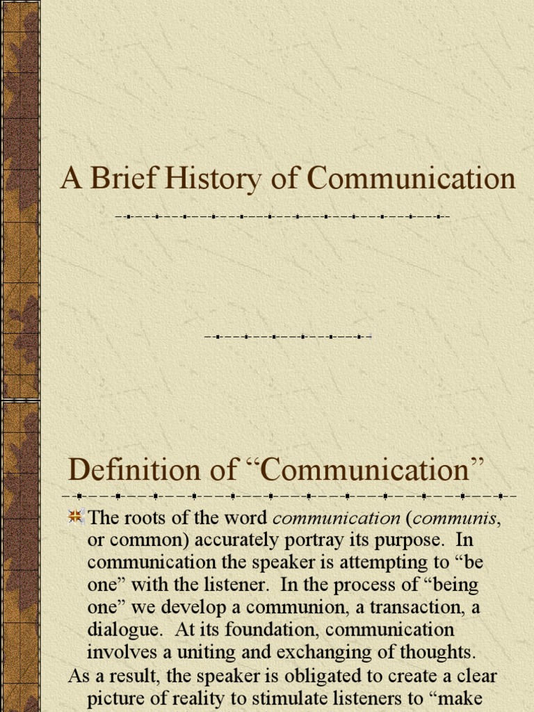 Lesson 3 Ppt-History of Communication | PDF | Communication | Nonverbal ...