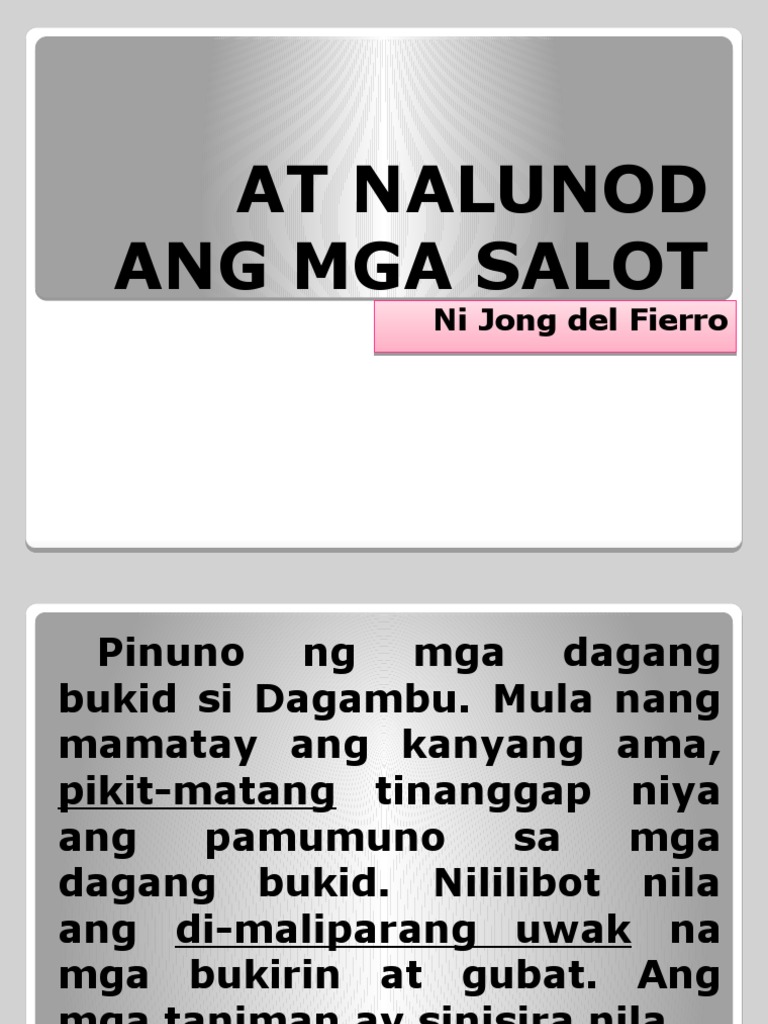 AT - NALUNOD - ANG - MGA - SALOT - PPTX Filename - UTF-8''AT NALUNOD ...