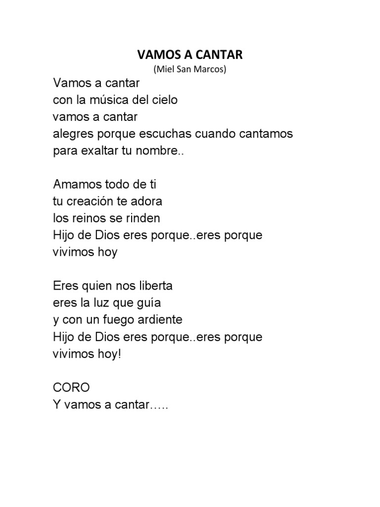 Vamos A Cantar | PDF | Poesía