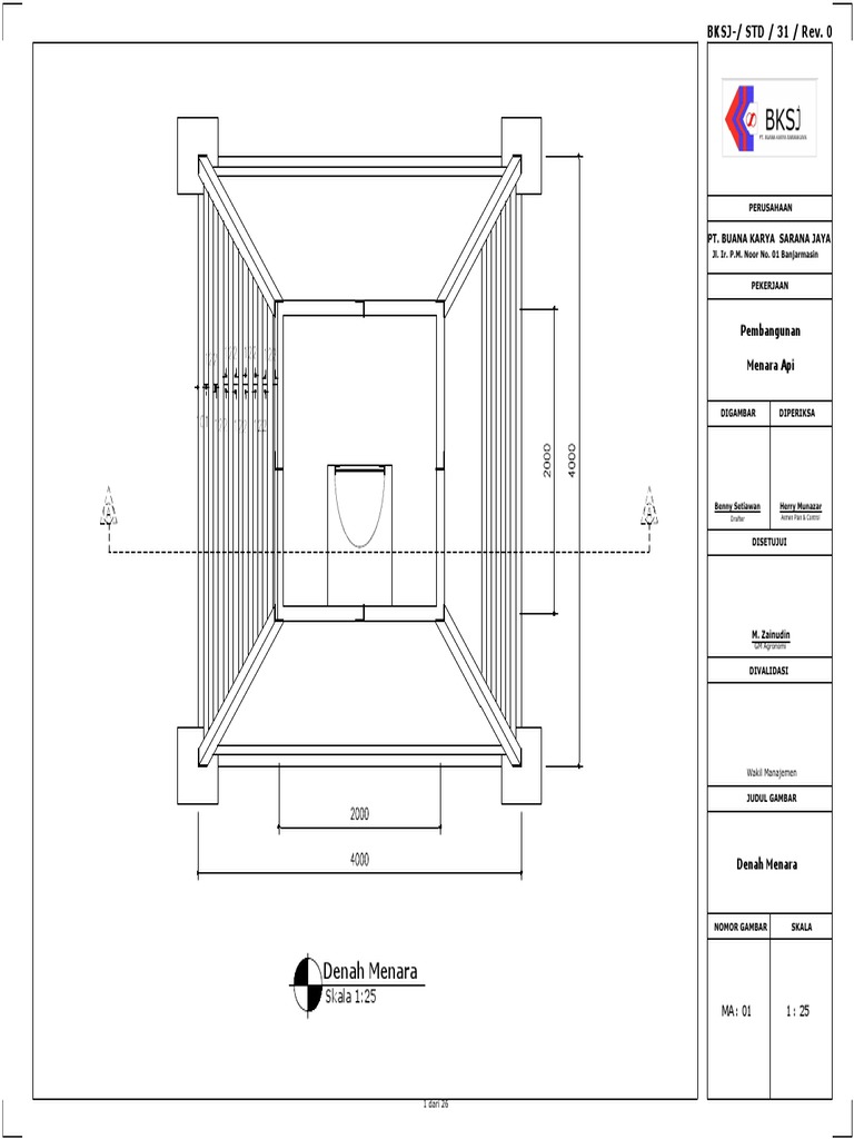 Denah Desain Menara Api BKSJ | PDF