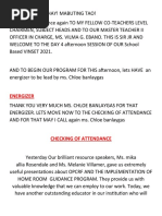 Script For Inset Closing Program | PDF | Learning | Cognition