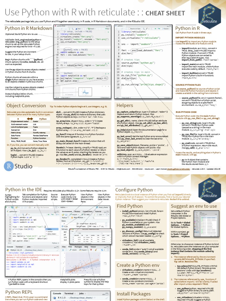 Reticulate | PDF | Python (Programming Language) | Array Data Type