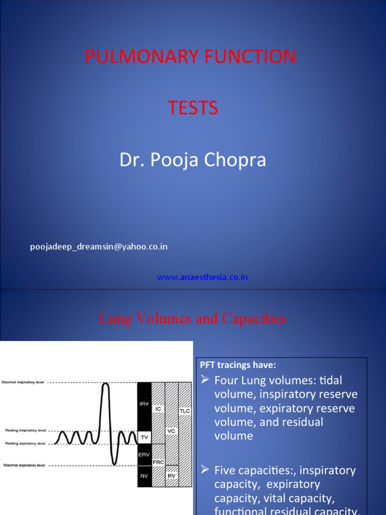Pulmonary Function Tests | PDF | Exhalation | Lung
