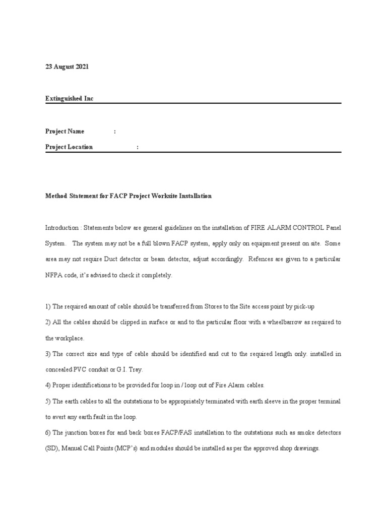 FACP Methodology | PDF | Equipment | Building Engineering