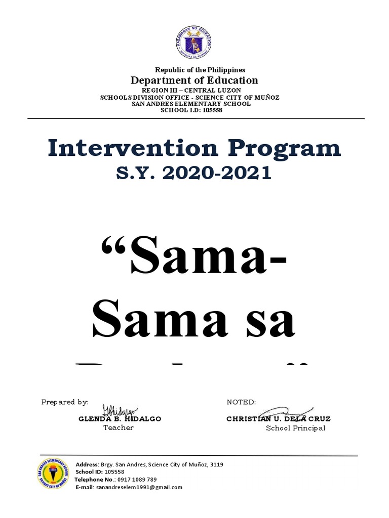 Sama-Sama Sa Pagbasa Intervention Program | PDF | Cognition | Communication