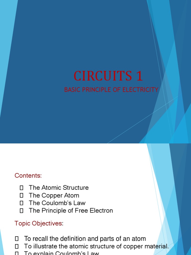 Circuit 1 Module 1 | PDF | Electric Charge | Electron