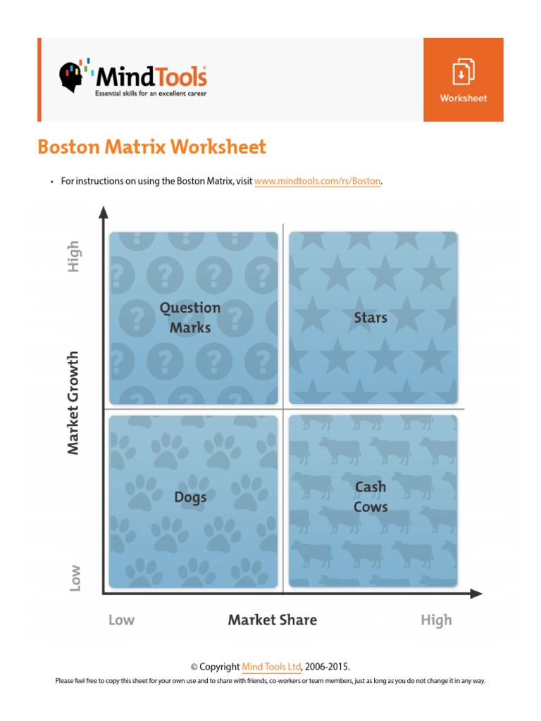 Boston Matrix Worksheet | PDF
