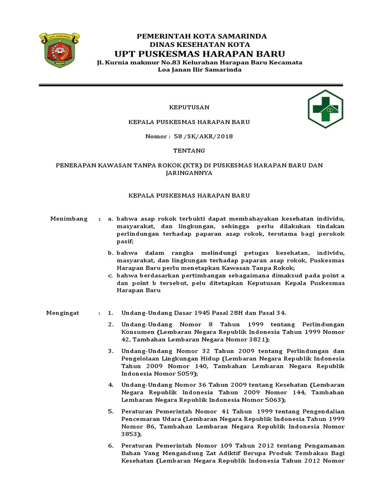 SK KTR Puskesmas | PDF