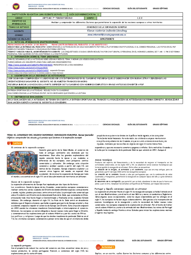 Guia. Comienzo de La Expansion Europea | PDF | imperio Otomano | Imperio mogol