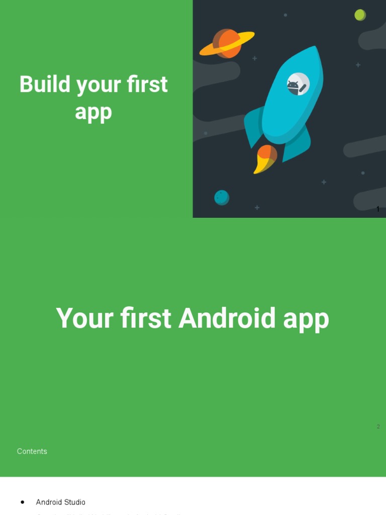 01.1 Your First Android App | PDF | Android (Operating System) | Mobile App