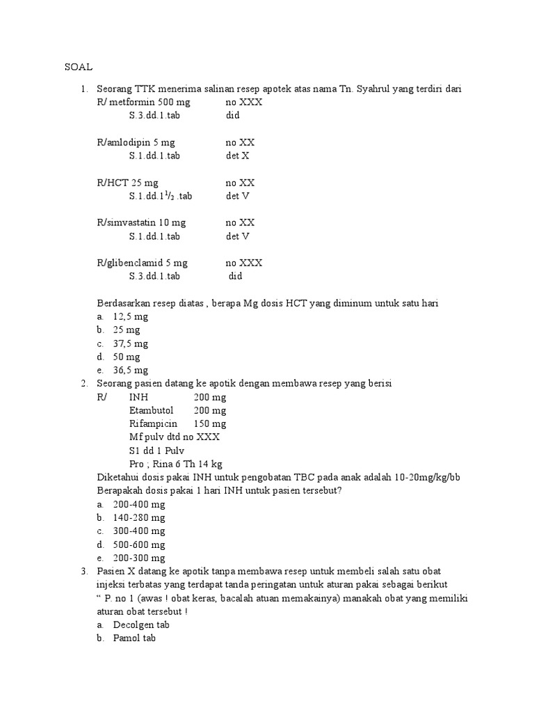 Dosis dan Penggunaan Obat dalam Resep | PDF