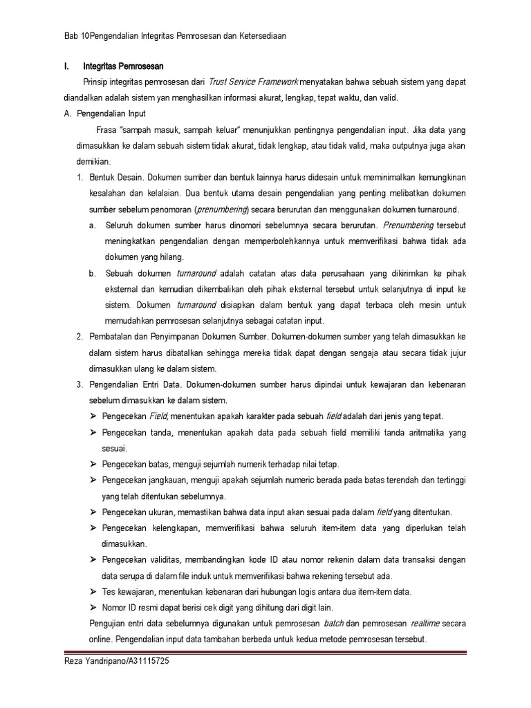 RMK Bab 10 Reza Yandripano A31115725 | PDF