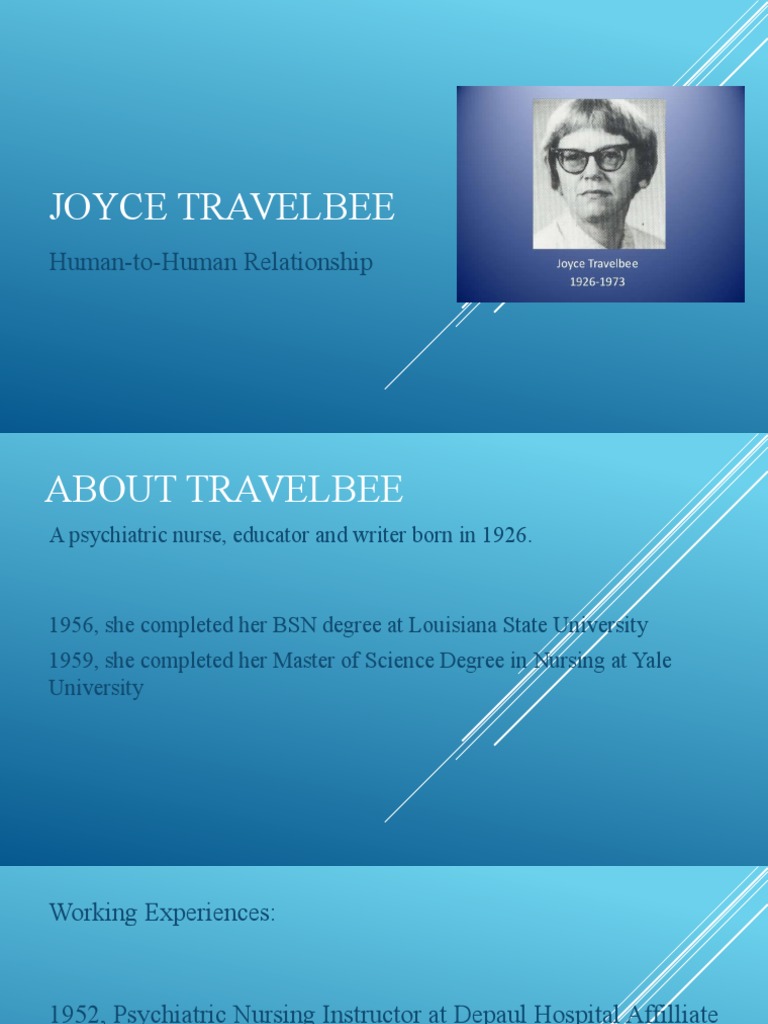 Joyce Travelbee: Human-to-Human Relationship | PDF | Empathy | Nursing
