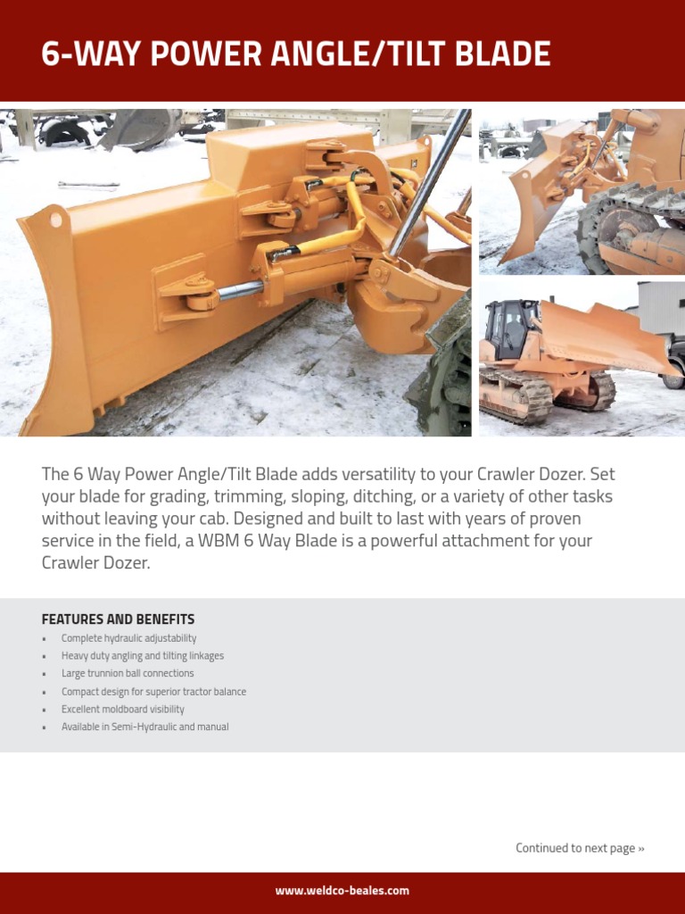 6-Way Power Angle/Tilt Blade: Features and Benefits | PDF