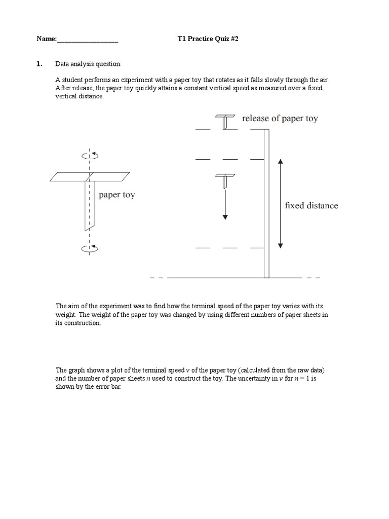 Terminal Speed Experiment Analysis | PDF | Hypothesis | Speed