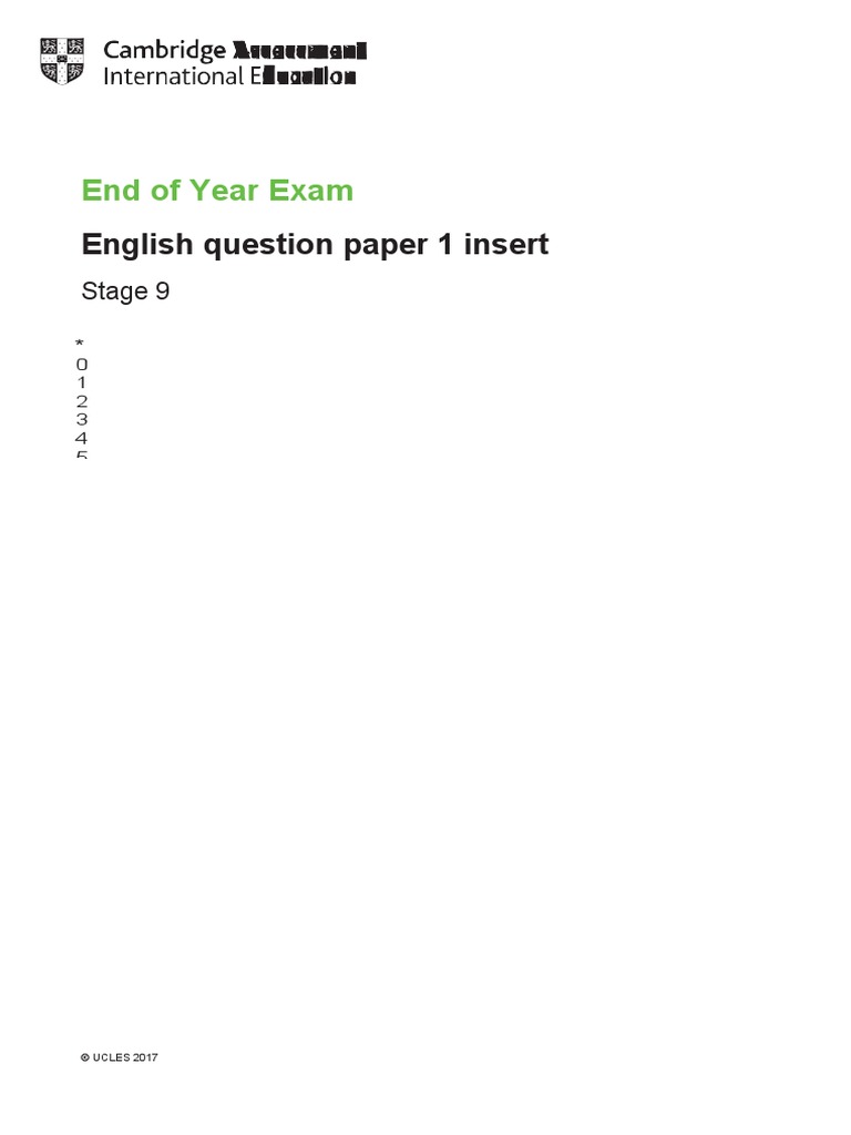 End of Year Exam INS Paper | PDF