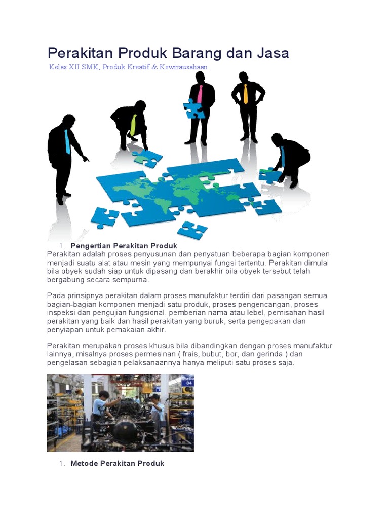 MATERI BAB 2. Perakitan Produk Barang Dan Jasa | PDF