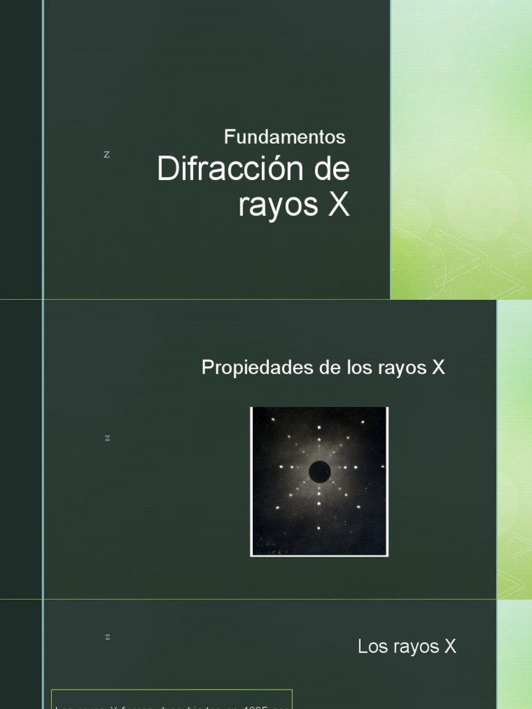 Fundamentos de la Difracción de Rayos X | PDF | Rayo X | Cristalografía ...