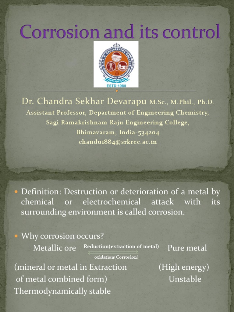 Corrosion and Its Control | PDF | Corrosion | Anode