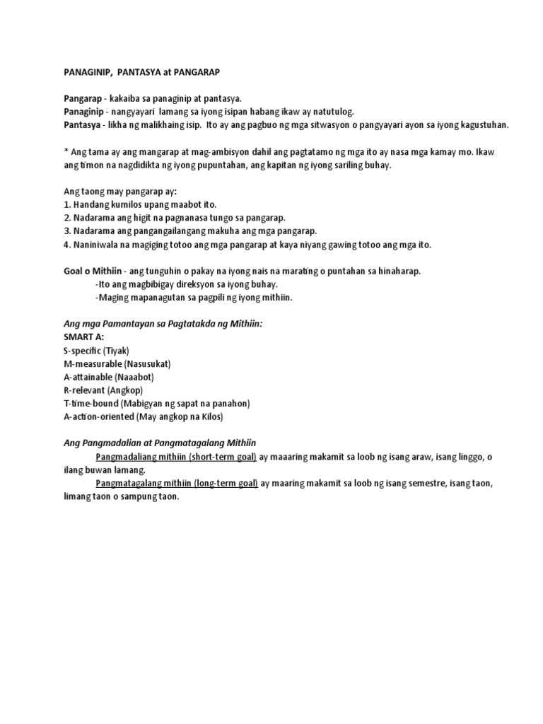 ESP 7 Panaginip | PDF
