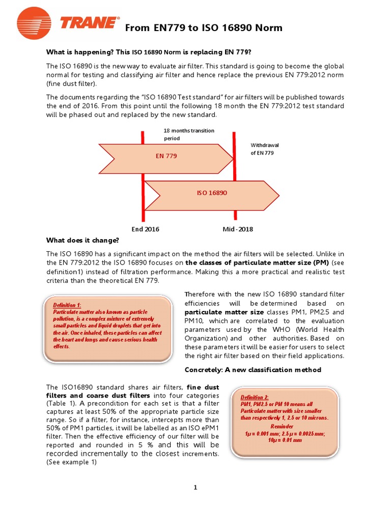 Norme ISO 16890 | PDF | Particulates | Chemistry