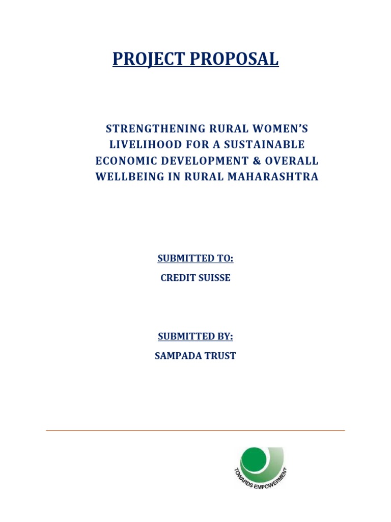 Project Proposal-Livelihood & Health For Credit Suisse - 02 Sep 2021 ...