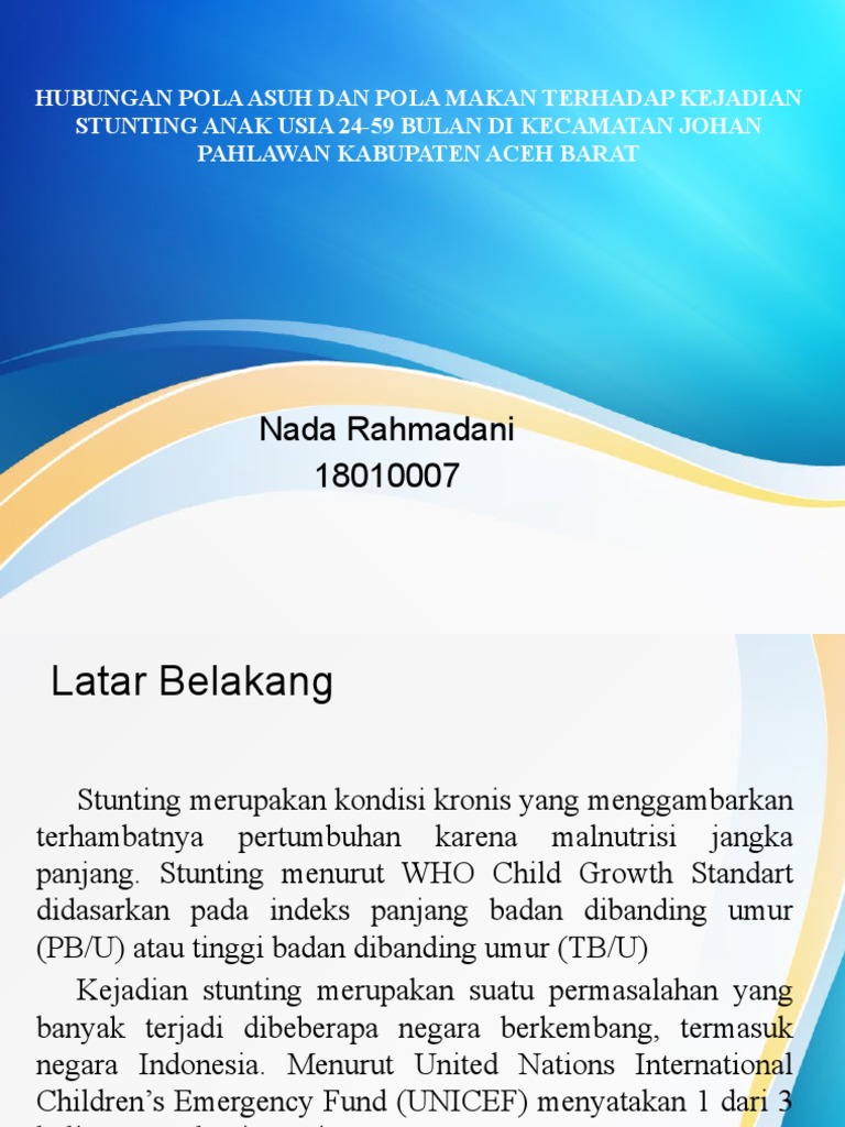 Pola Asuh dan Makan Pengaruhi Stunting | PDF | Kesehatan Holistik
