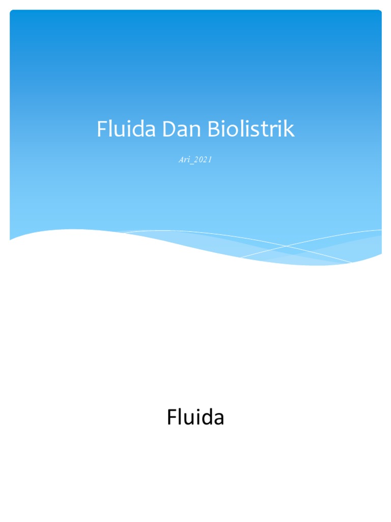 Biolistrik Dan Fluida | PDF