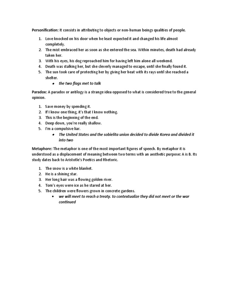 Personification | PDF | General Fiction