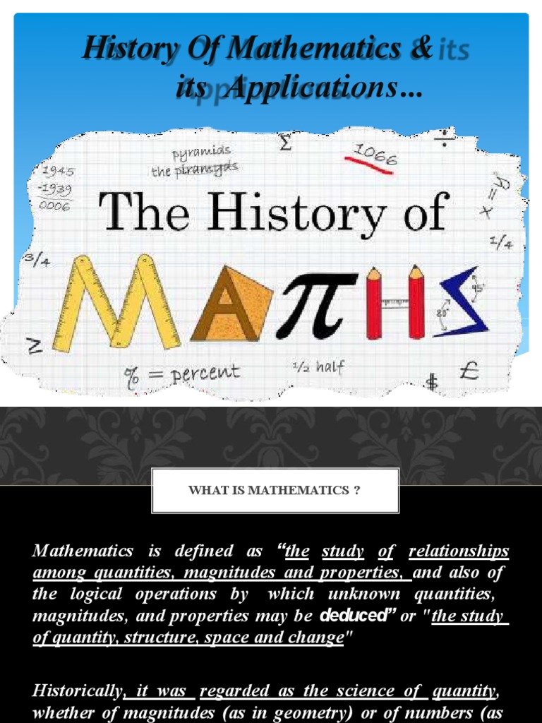 A Comprehensive History of Mathematics: From Ancient Counting Methods ...