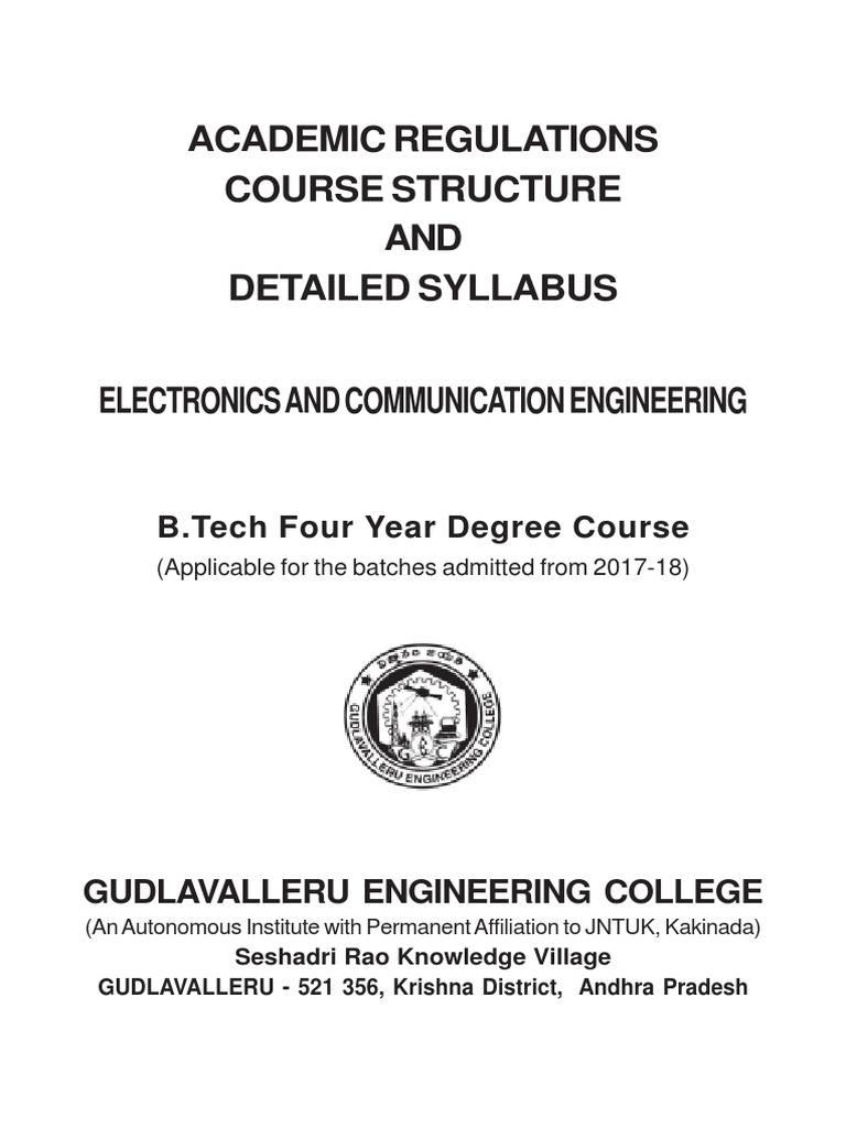 04 ECE - Course Structure 2018-19 | PDF | Engineering | Test (Assessment)